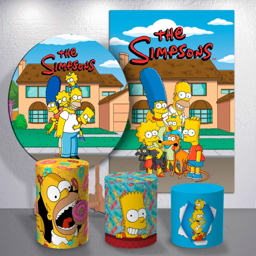 Painel De Festa Simpsons Capa Sublimadas Sem Suporte | Shopee Brasil