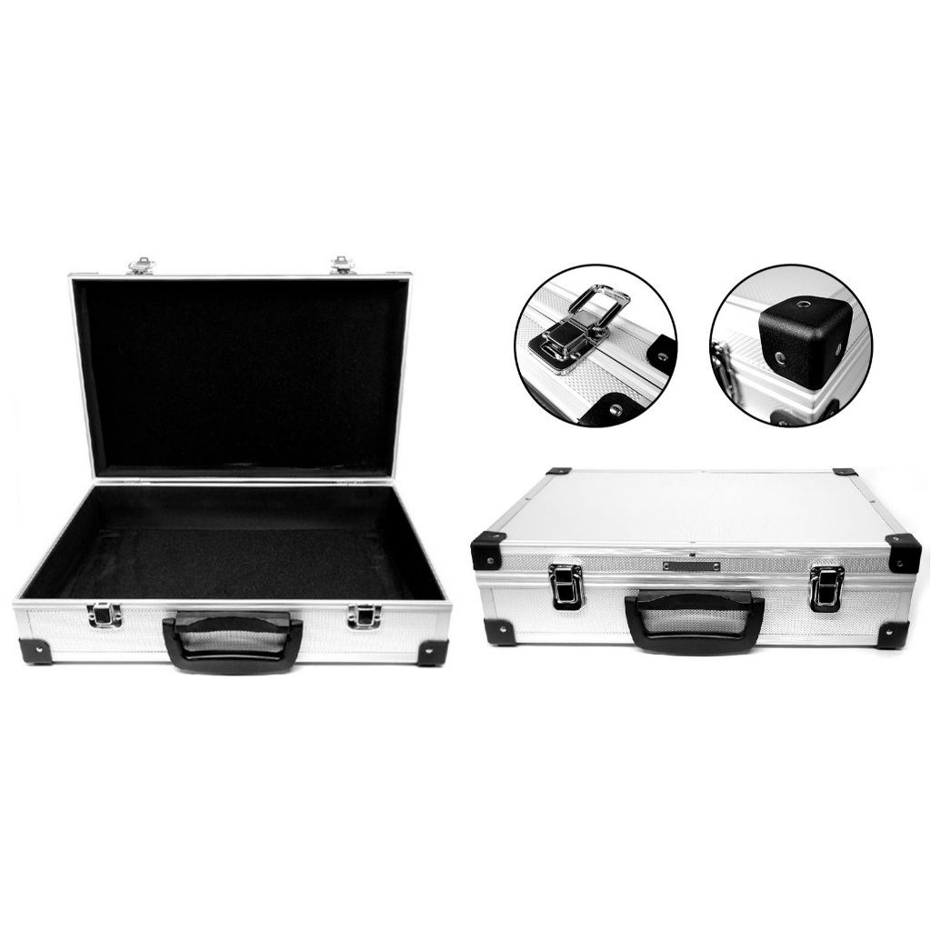 Maleta Case Caixa Médio 42x28x12 Alumínio EVA Ferramentas Maquiagem ...