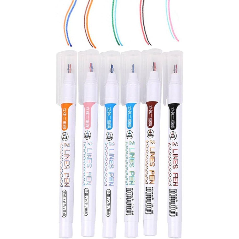 Canetas Duas Linhas - 2 Line Pen | Shopee Brasil