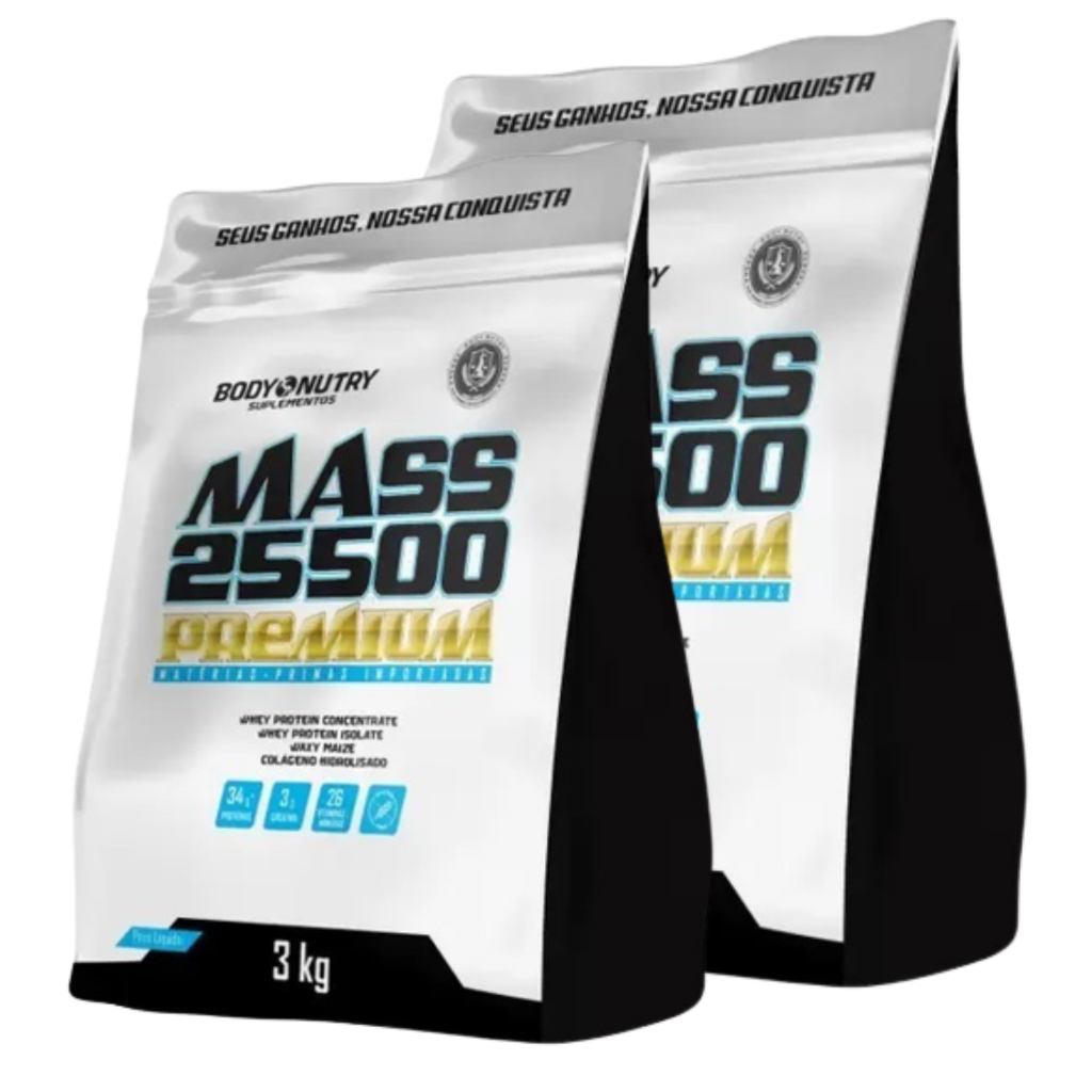 Kit 2 Body Nutry Hipercalórico Mass 25500 Ganho De Massa Corporal | Shopee Brasil