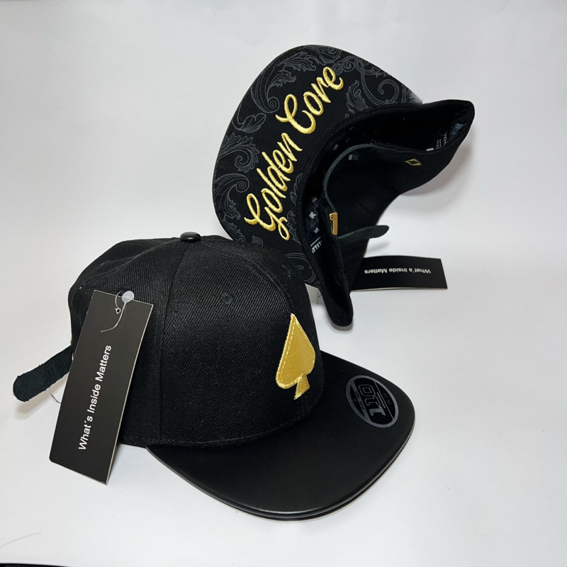 Boné MCD Aba reta Golden Core / Fitao 100% couro com proteção na ...