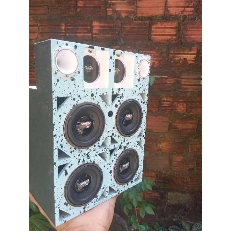 MINI PAREDÃO 4 GRAVES FUICIONAIS E 2 MEDIOS DE ENFEITES | Shopee Brasil