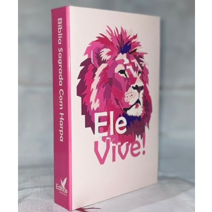 Bíblia Ele Vive! LETRA MÉDIA, Capa Dura, Harpa, Índice, Papel Ecol ...