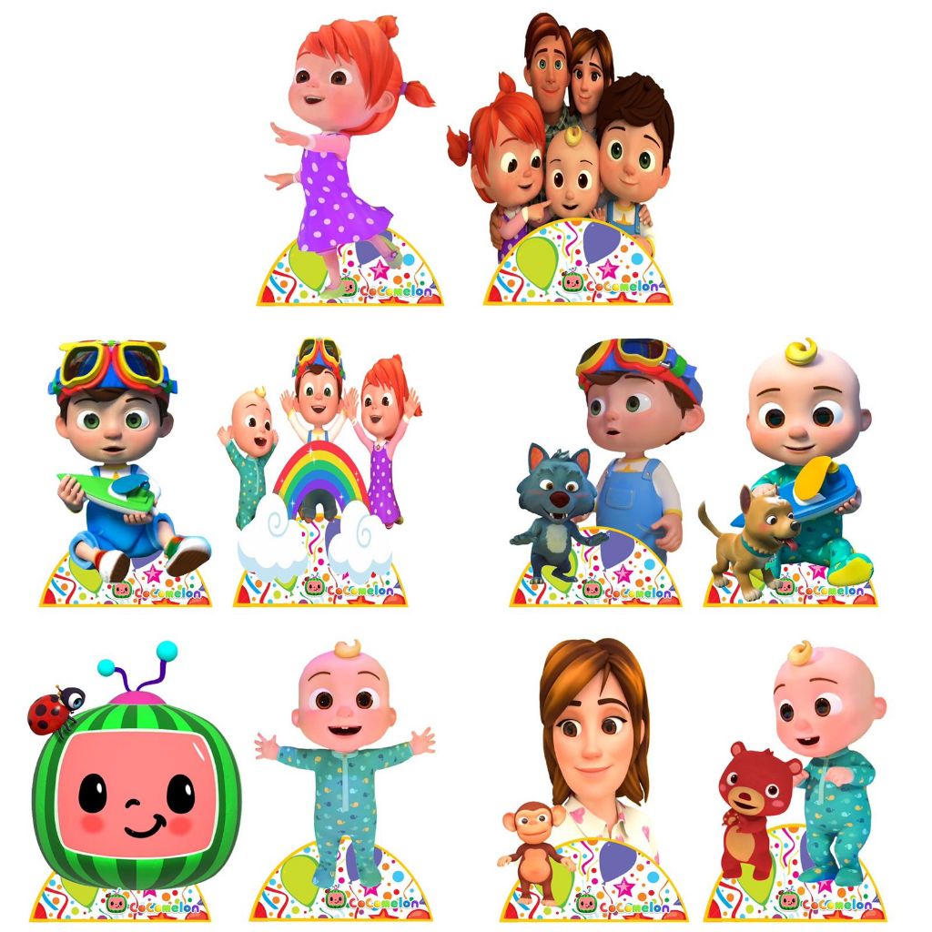 Cocomelon - 10 Display de festa de 20cm totens | Shopee Brasil