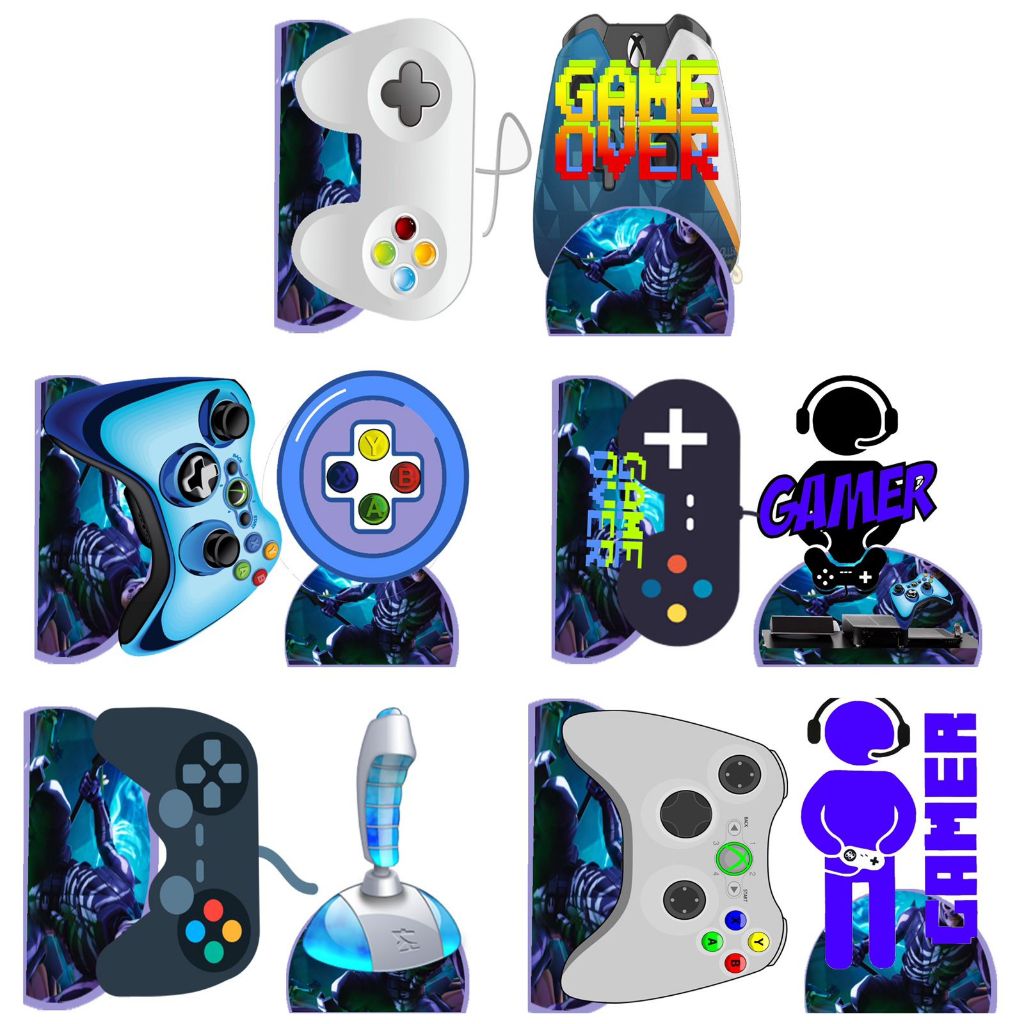 Video Game kit decoração de festa infantil 10 display de 20cm | Shopee ...