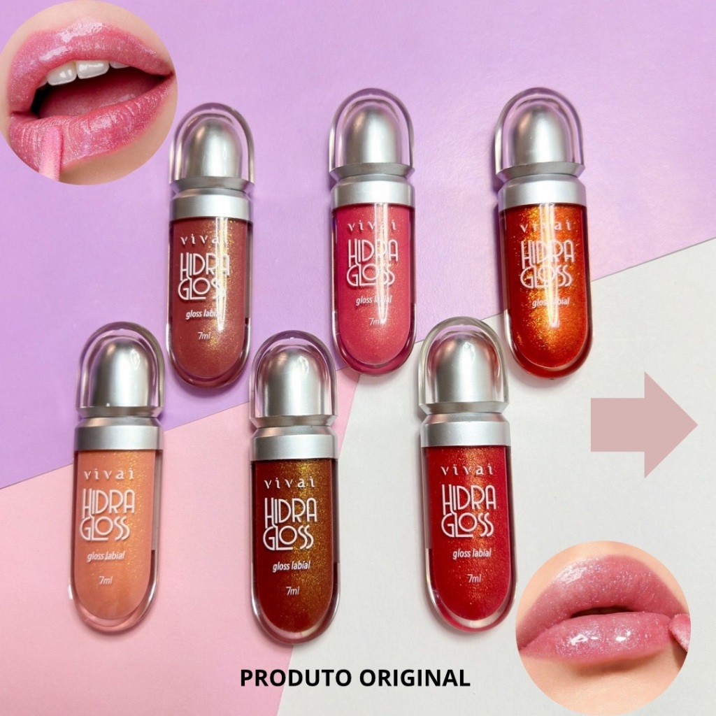 Hidra gloss vivai Gloss labial Gloss de brilho intenso | Shopee Brasil