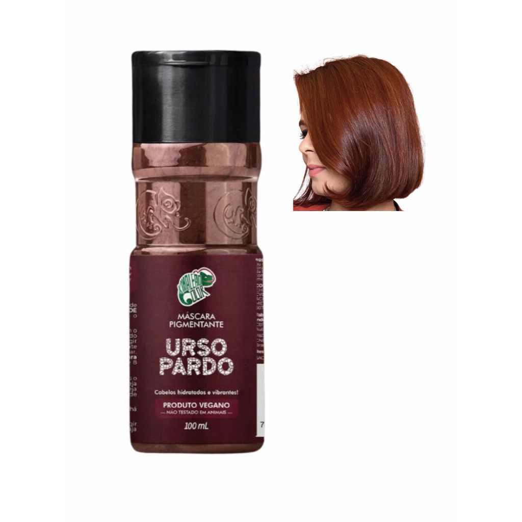 Kamaleão Color Tinta de Cabelo Máscara Pigmentante Colorido Urso Pardo ...