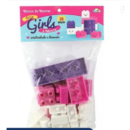 kits de 2 Mini Bloco de Montar - Brinquedo Educativo - 56 Peças. Crie e ...