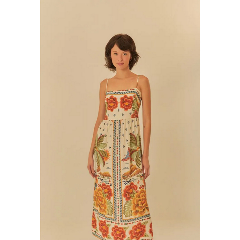 Vestido Farm Rio de Cor | Shopee Brasil