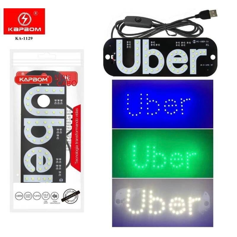 painel letreiro luminoso placa Led Para carro motorista de applicativo ...