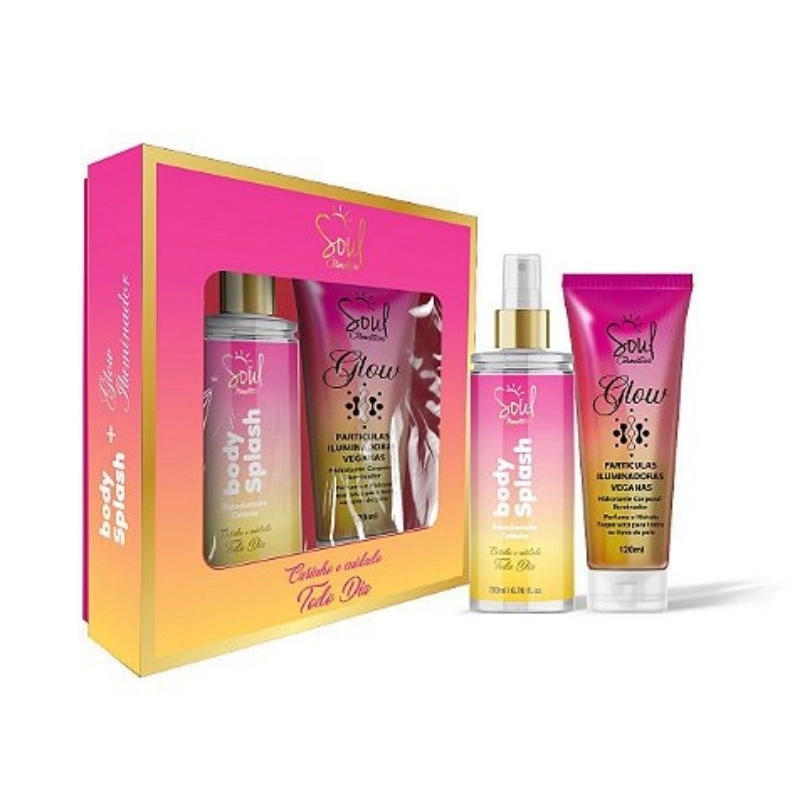 KIT SOUL TODO DIA BODY SPLASH 200ML E HIDRATANTE GLOW ILUMINADOR 120ML ...