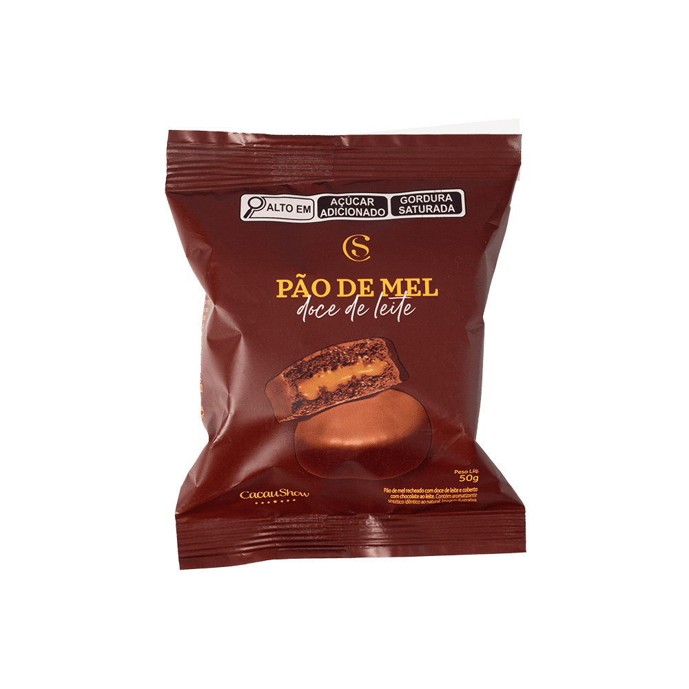Pão de mel Recheado de Doce de leite Cacau Show | Shopee Brasil