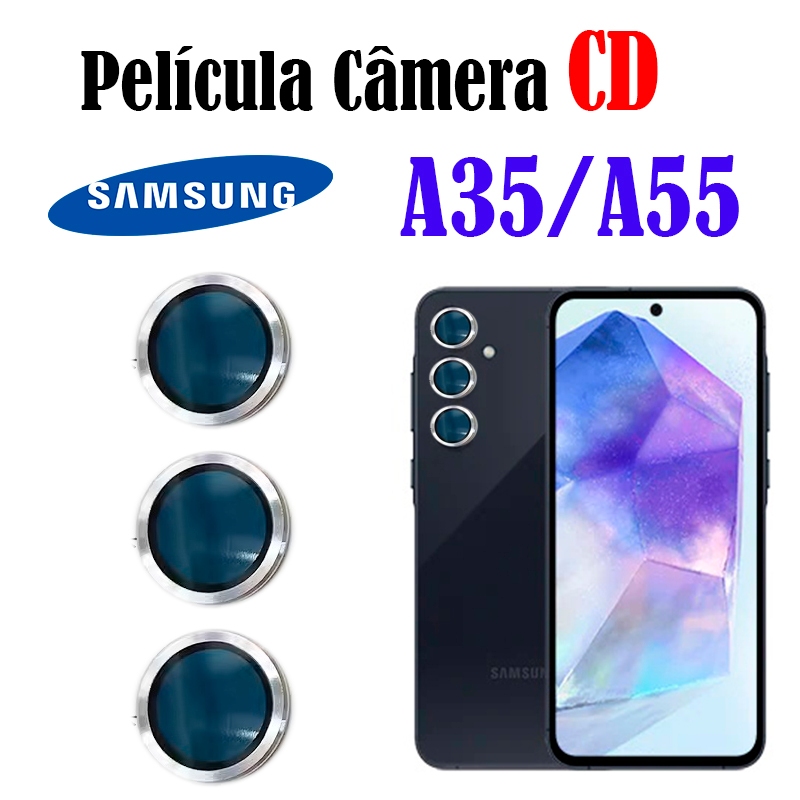 Kit (3*PCS) Películas Câmera Lisa Para Galaxy A35/A55 Protetor da Lente ...
