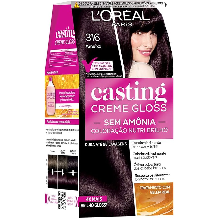 Kit Coloração Tonalizante L'Oréal Paris Casting Gloss Sem Amônia ...