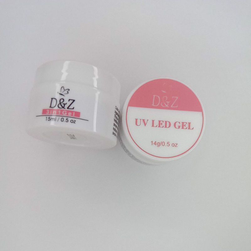 GEL LED UV D&Z 14g/0 oz PINK kit com 3 unidades | Shopee Brasil