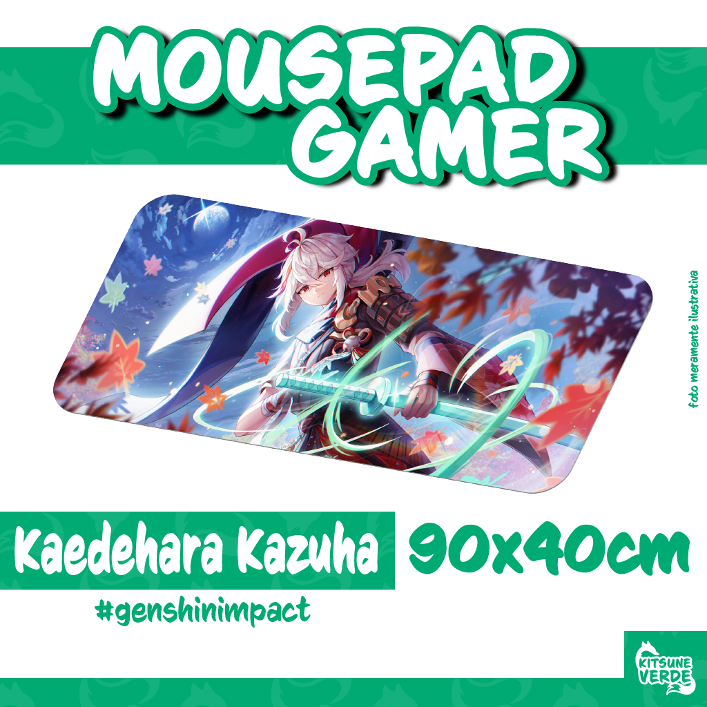 Mouse Pad Gamer Personalizado - Kaedehara Kazuha - Genshin Impact ...