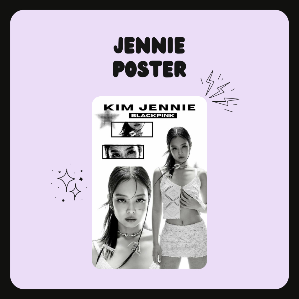 poster fanmade A4 A5 jennie blackpink holográfico ou não holográfico ...