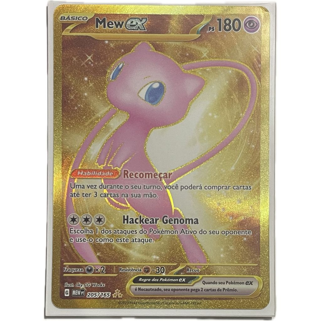 MEW EX GOLD #205/165 Pokémon 151 Scarlet & Violet | Shopee Brasil