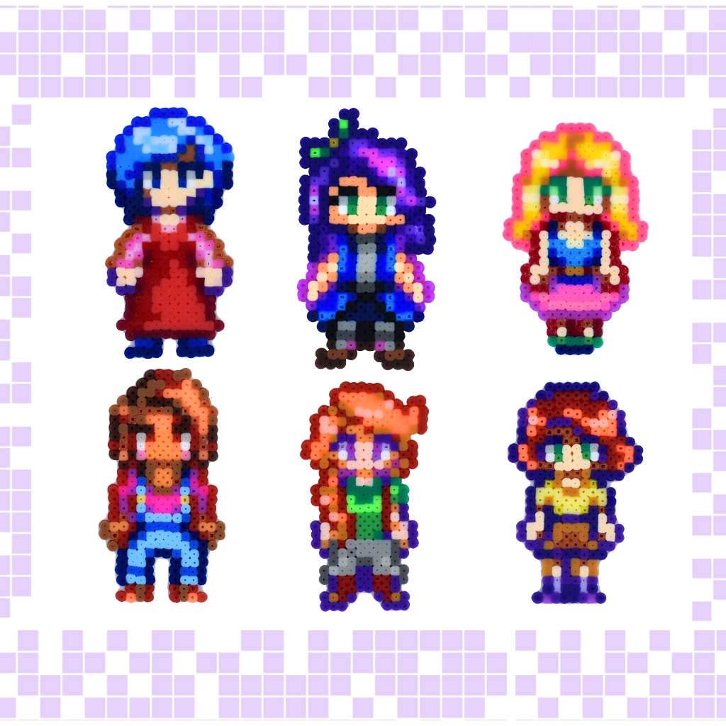Stardew Valley Aldeões NPCs Candidatas Casáveis Abigail, Emily, Penny, Maru, Leah, Haley ...