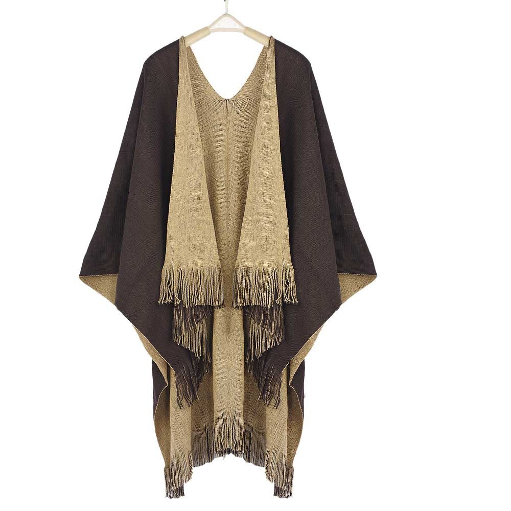 Poncho Longo Estilo Sobretudo Lã Vermelho Dupla Face | Shopee Brasil
