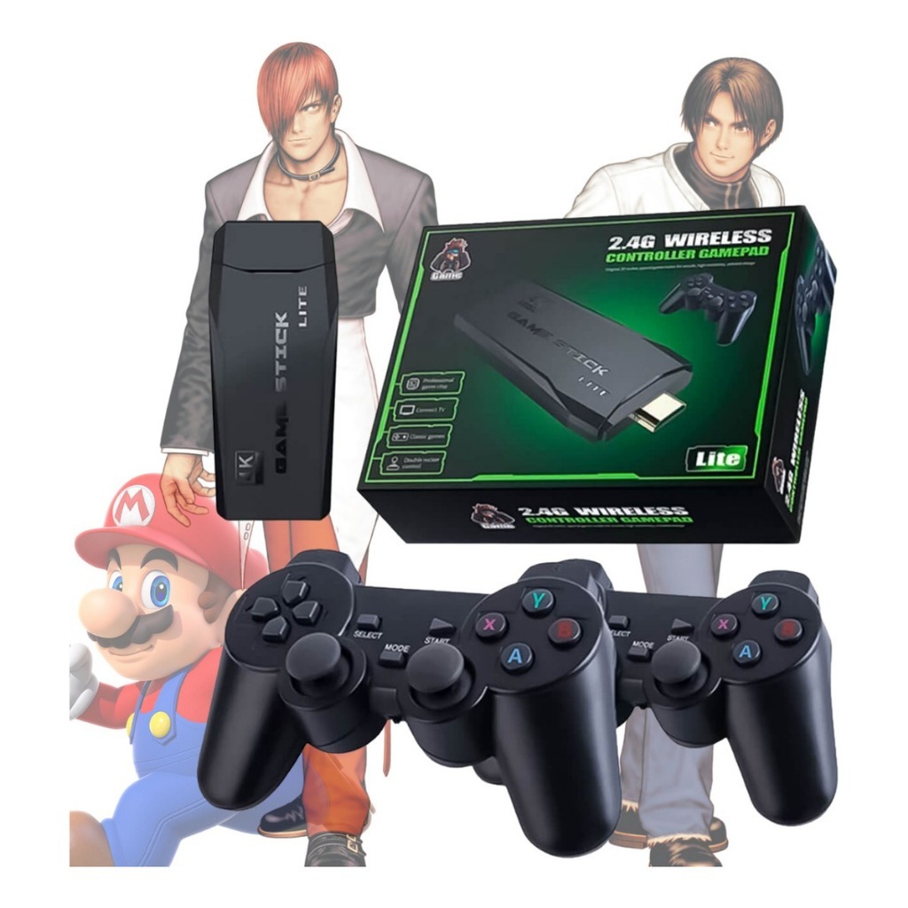 Console Mini Vídeo Game Stick 10.000 Jogos Antigos Retrô 4k Hd Minigame ...