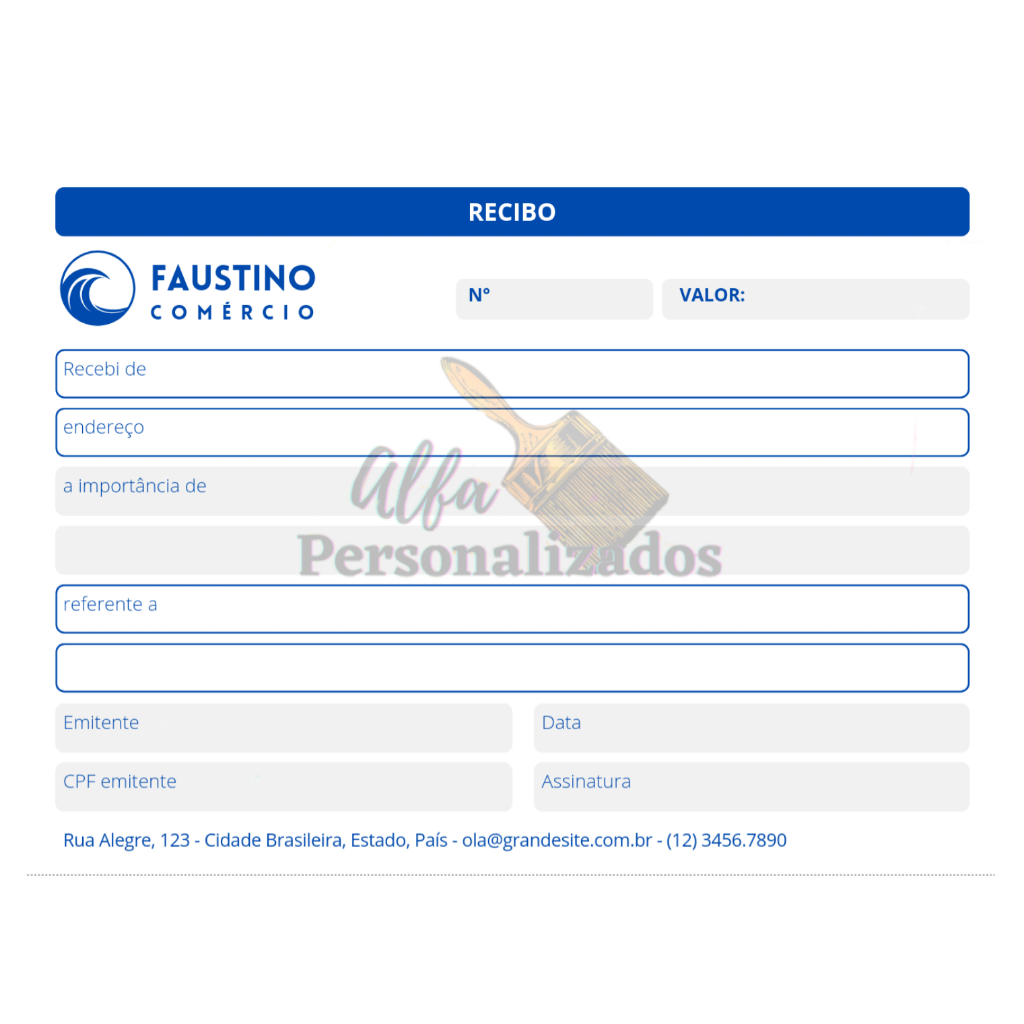 Bloco Talão de Recibo Personalizado C/50 folhas | Shopee Brasil