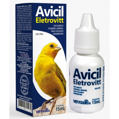 AVICIL ELETROVIT 15ML SUPLEMENTO VITAMÍNICO MINERAL PARA AVES | Shopee ...