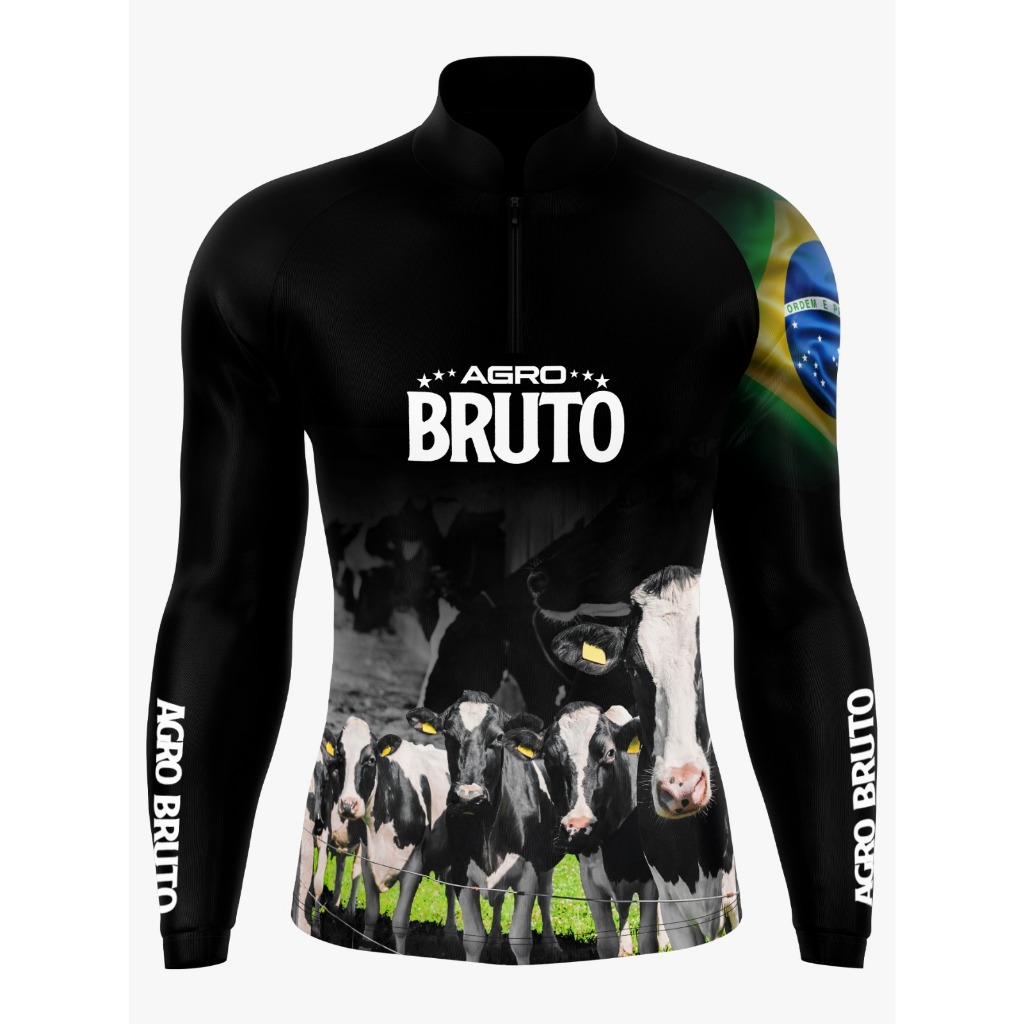 Camisa blusa vaca leiteira vaca holandesa com proteção solar uv50+ AGRO ...