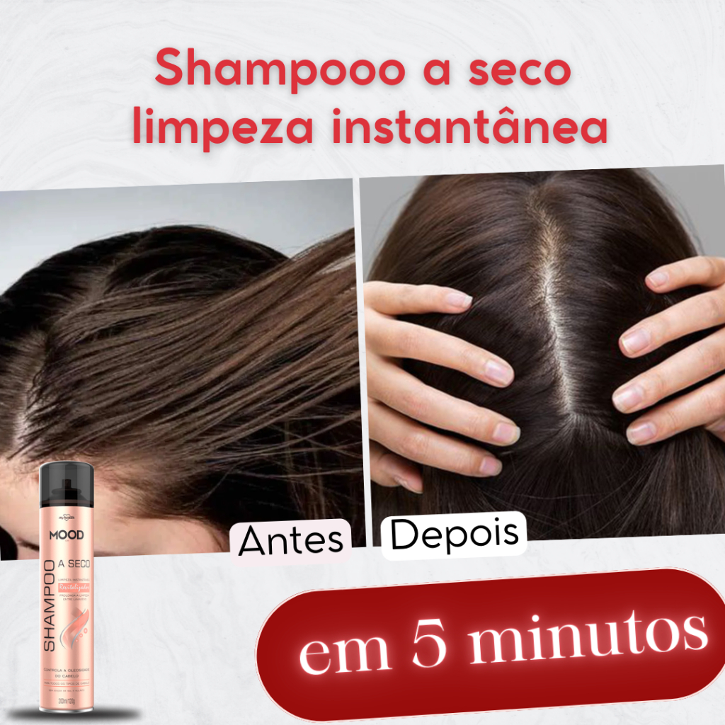Shampoo a Seco Spray Controla Oleosidade do Cabelo Sem Enxágue 200ml ...