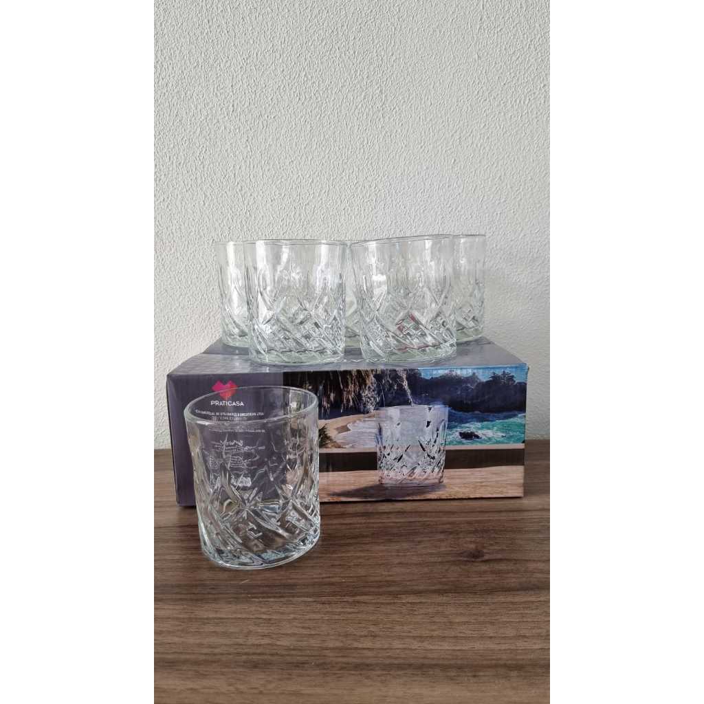 Jogo com 6 Copos em Vidro Leblon para Drinks. 330ml | Shopee Brasil
