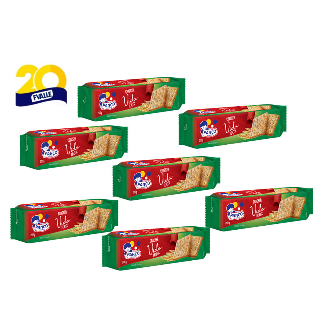 KIT 8 Cracker Vida 100% 200 g | Shopee Brasil