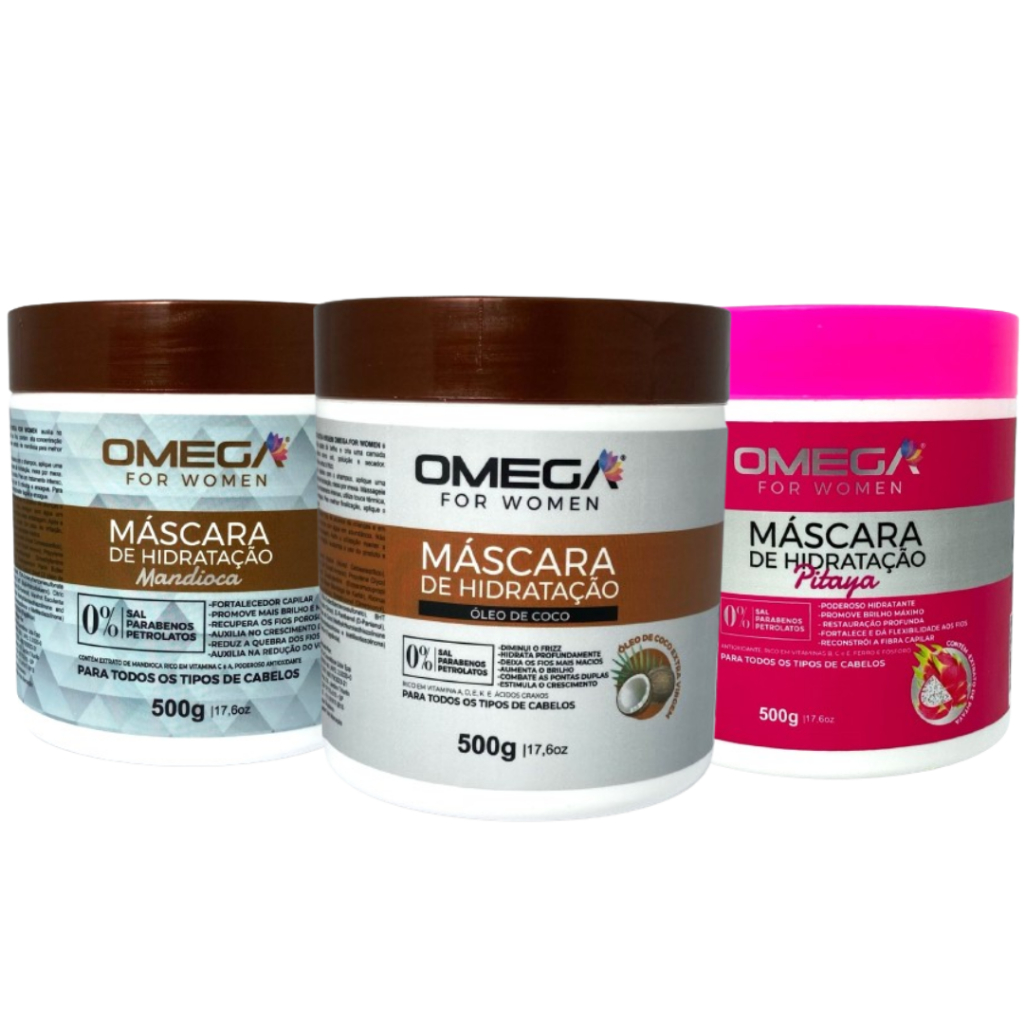 Kit com 3 Máscaras para CRONOGRAMA CAPILAR Intensivo Profissional 500G ...