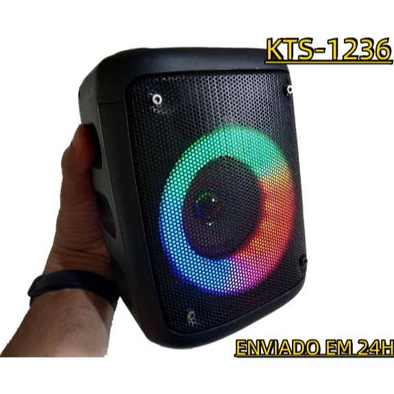 Caixa De Som Bluetooth Kts 1236 Super Potente Cor Preto 110v/220v ...