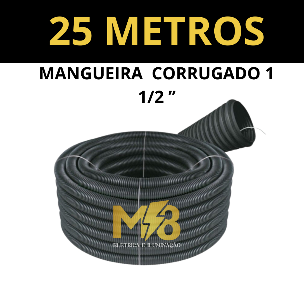 25 METROS MANGUEIRA CONDUITE CORRUGADO 1 1/2 " REFORÇADA MODELO ...