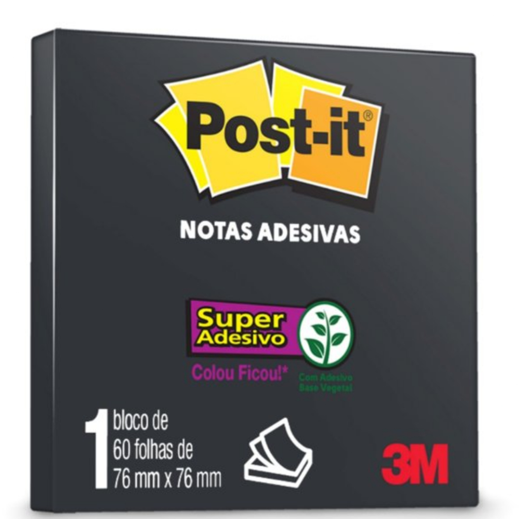 BLOCO DE NOTAS ADESIVAS POST IT 3M 100 , 90, 60 E 45 FOLHAS ...