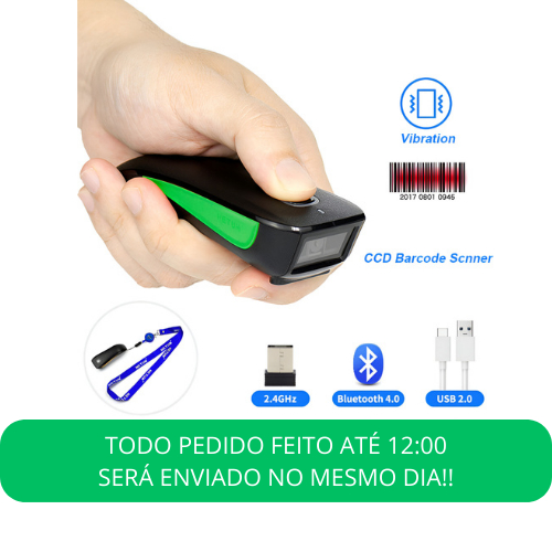 Leitor Bolso Código De Barras Scanner Verde | Shopee Brasil