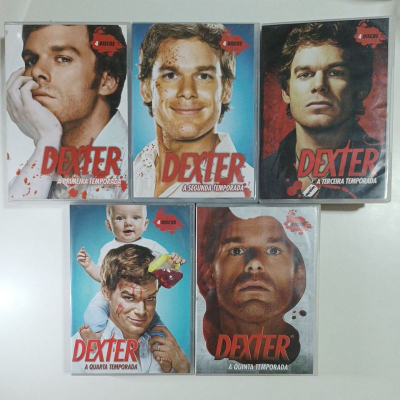 Dvds Dexter - 1°, 2°, 3°, 4° e 5° Temporadas - 20 Dvds | Shopee Brasil
