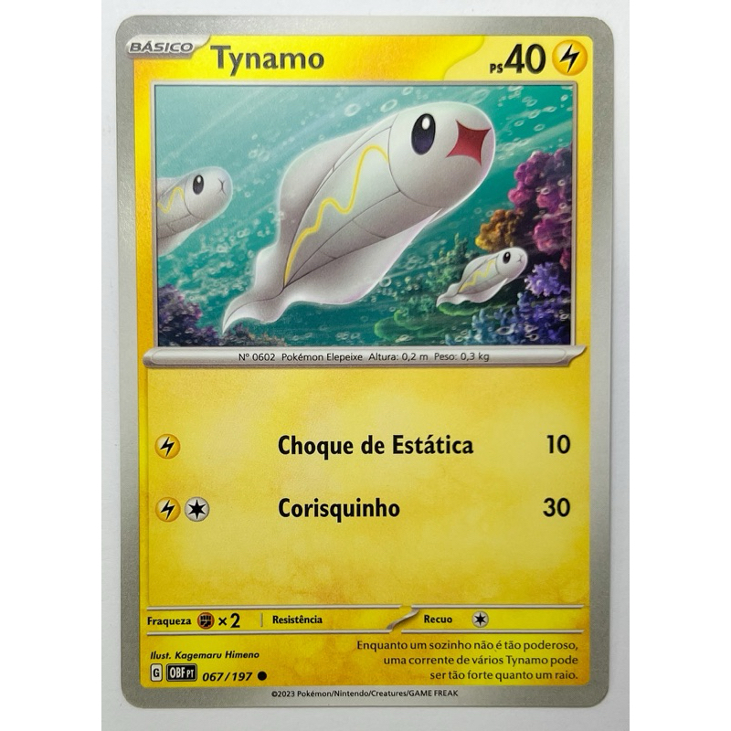 Carta 067/197 Pokémon TCG Original Copag Card Tynamo | Shopee Brasil