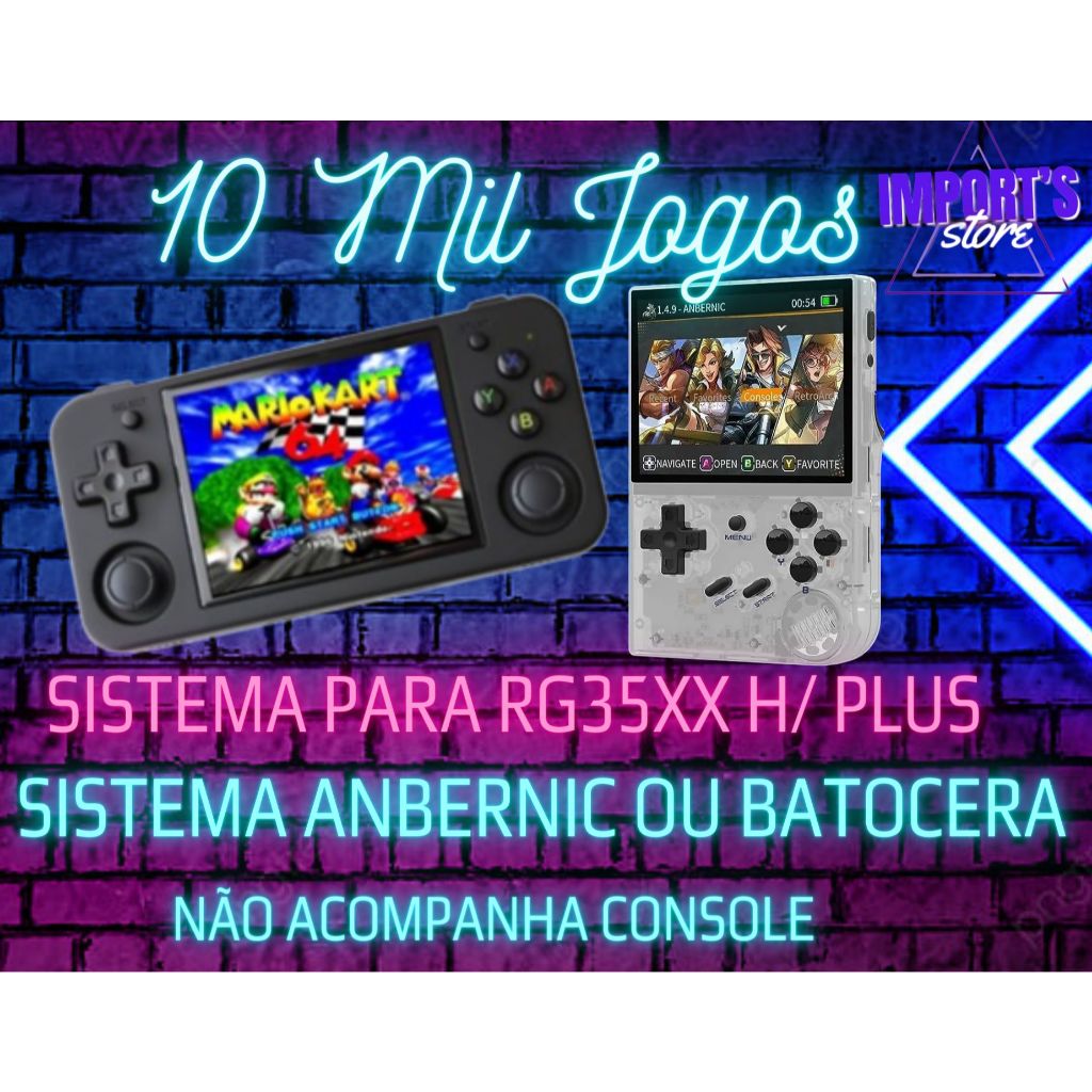 Cartão para RG35XX H/PLUS Completo (ANBERNIC OS) (Batocera) | Shopee Brasil