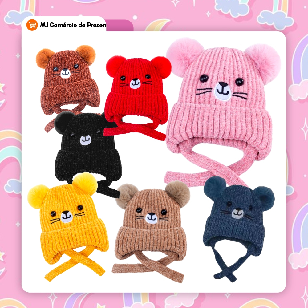 Gorro Touca Longo Infantil Menino Menina Tricotado Quente Fashion Para ...