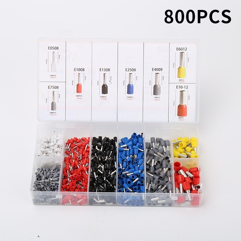 Kit Terminais Tubulares Ilhós 800 peças + Caixa | Shopee Brasil