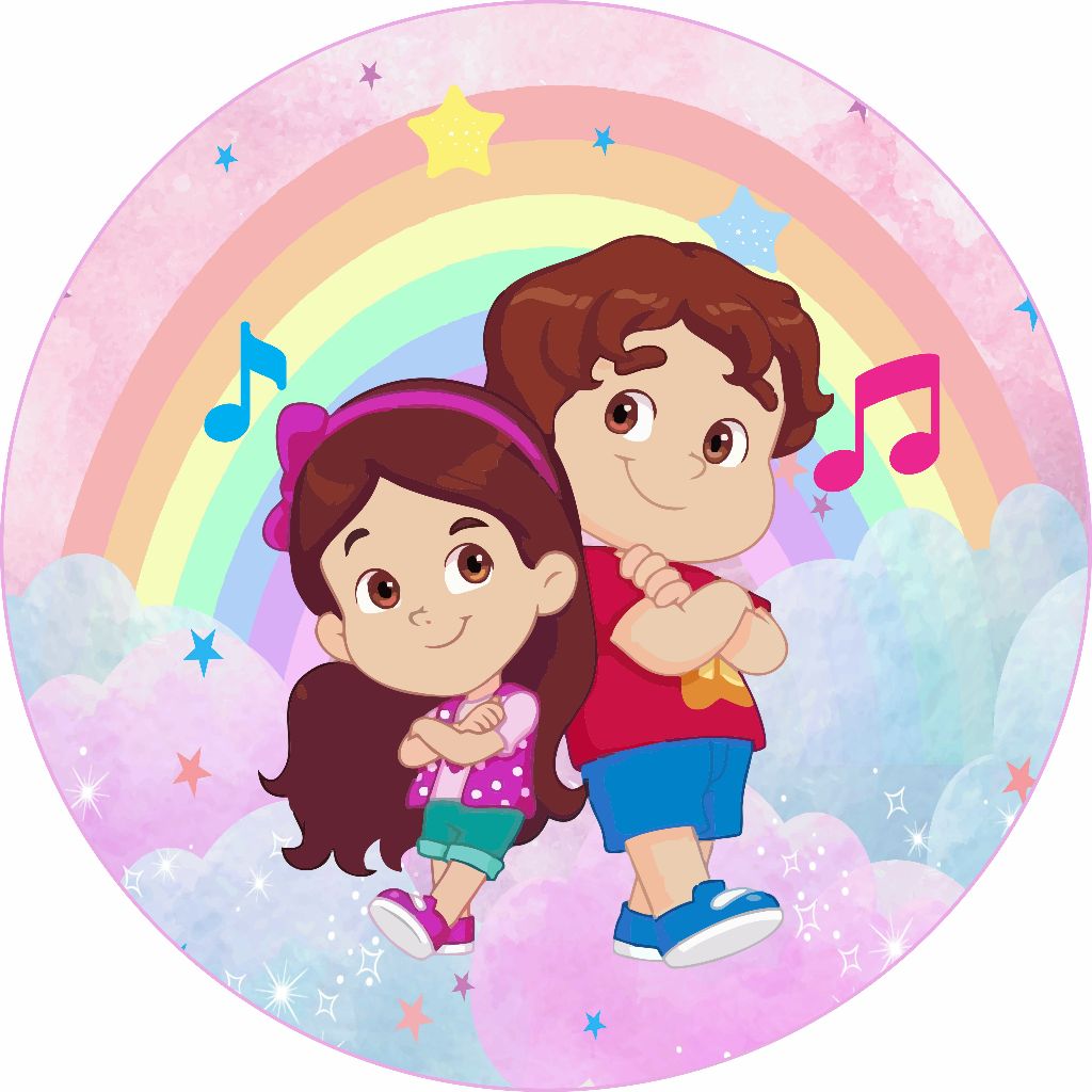 Painel em Lona Redondo Festa Maria Clara e JP Rosa | Shopee Brasil