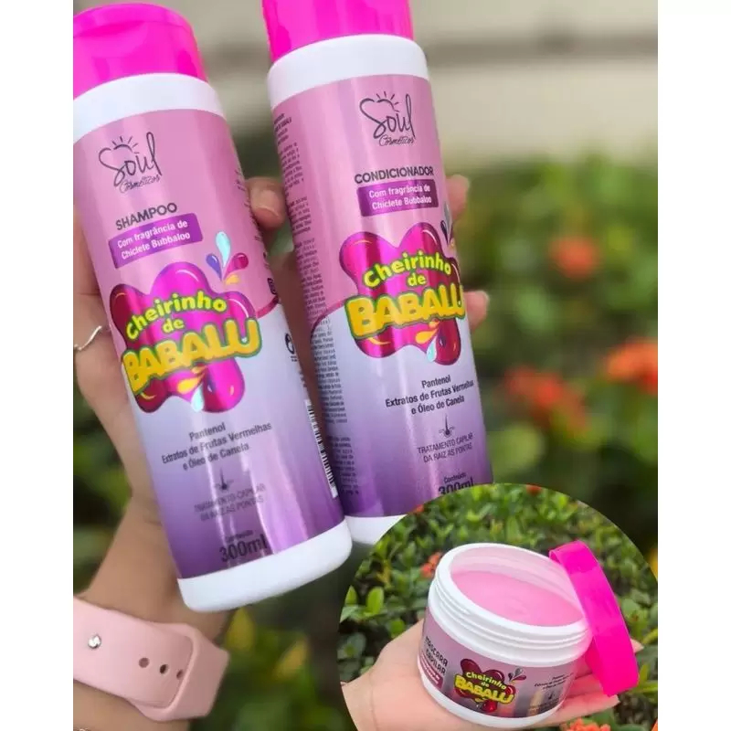 Kit Capilar Babalu Shampoo Condicionador Máscara de Hidratação ...