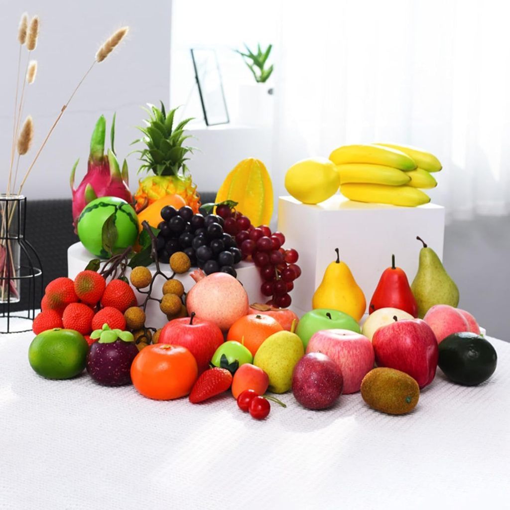 Kit De 6 Mini Frutas Sortidas Decoração Simulação Fruta Real | Shopee ...