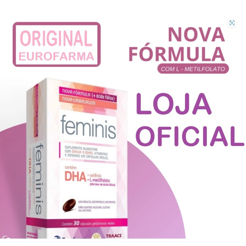 Feminis Vitamina para gestante com 30 cápsulas | Shopee Brasil