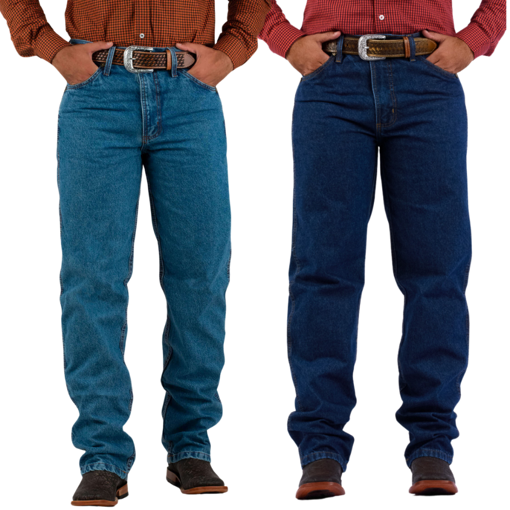 Kit 2 Calças Jeans Country Calamari Gold Masculina 100% Algodão ...