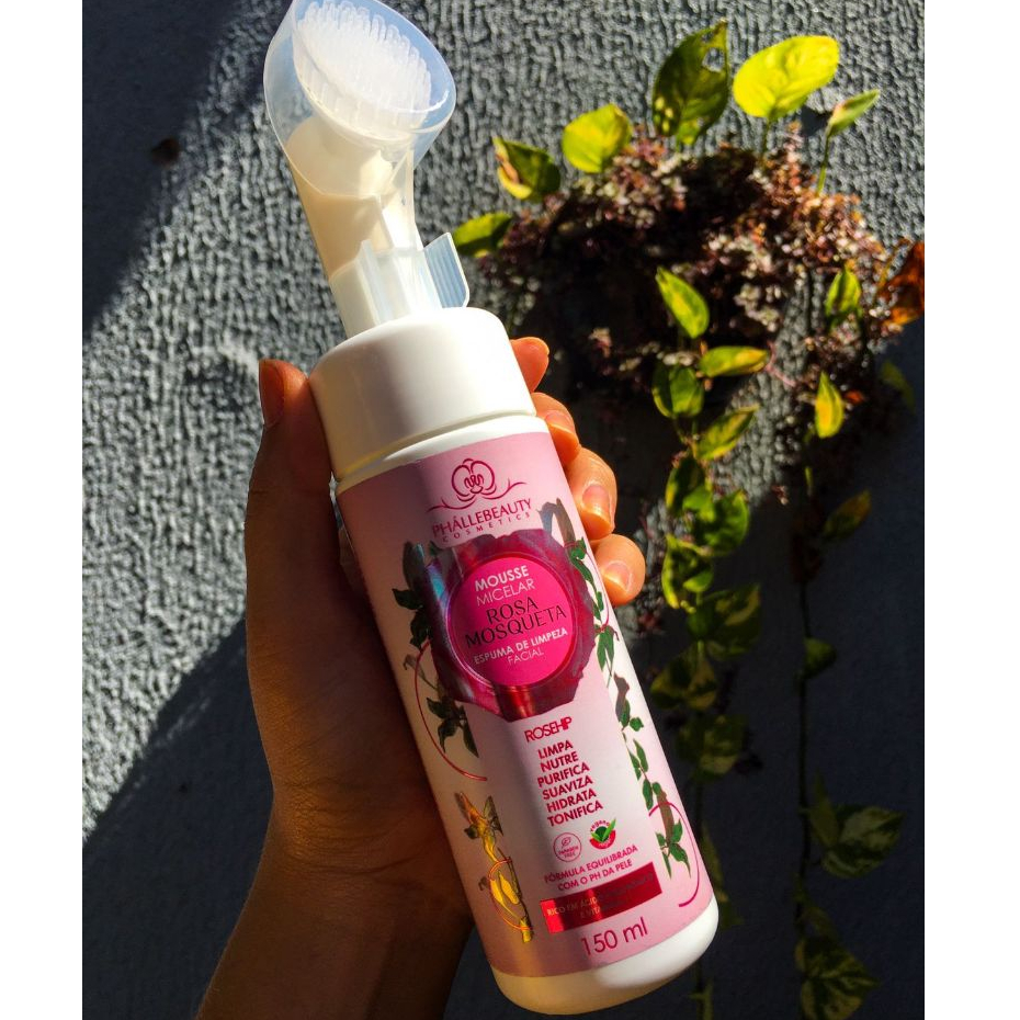 Mousse Micelar Rosa Mosqueta 150ml Phallebeauty Espuma de Limpeza ...