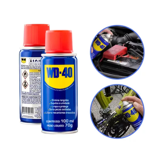 OLEO LUBRIFICANTE MULTIUSO SPRAY WD-40 100ml | Shopee Brasil