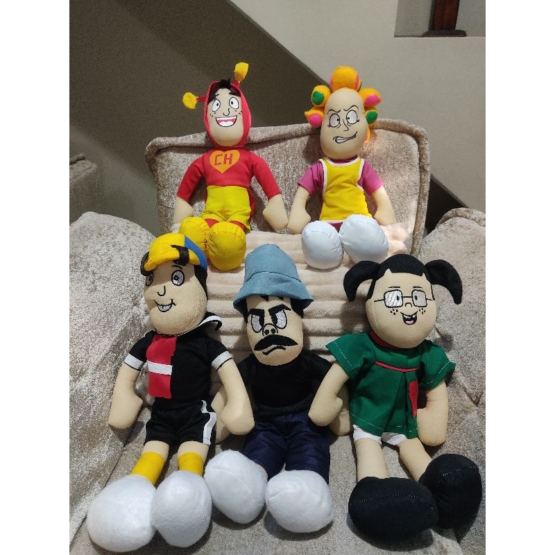 bonecos da turma do chaves kit completo com 5 bonecos diferentes 40cm ...