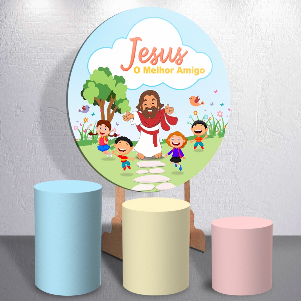 Painel De Festa Jesus Seu Melhor Amigo Tema Religioso Trio Religioso ...